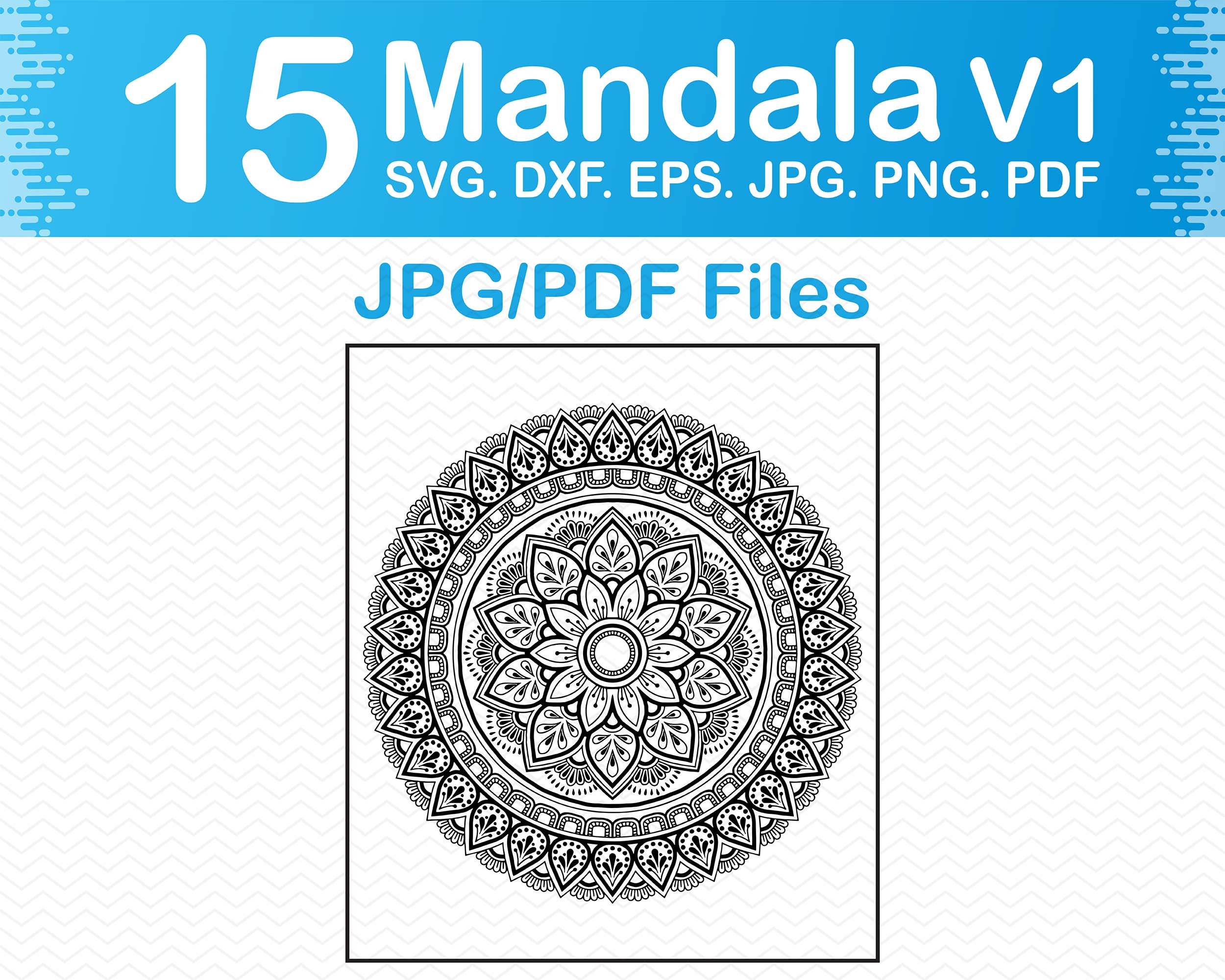 Mandala Svg Mandala Dxf Files Svg Files for Mandala Svg - Etsy