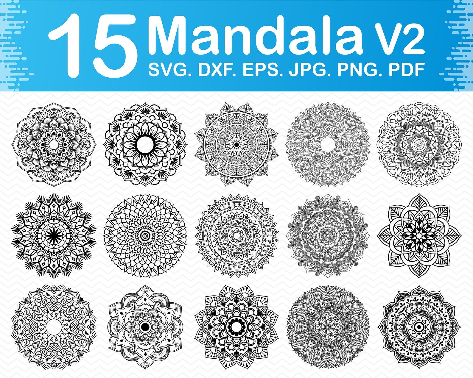 Mandala Svg Mandala Dxf Files Svg Files for Mandala Svg - Etsy