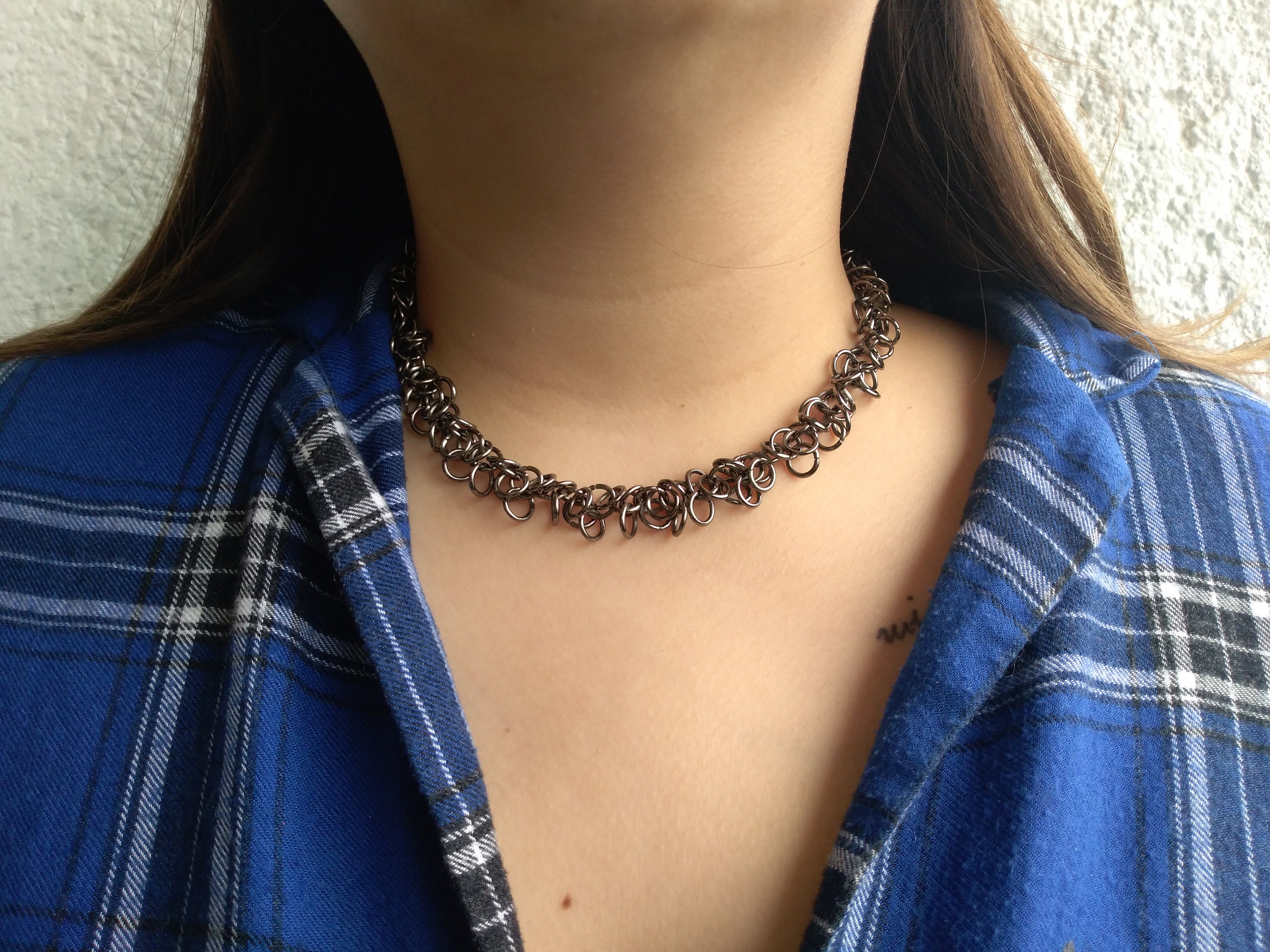 Shaggy Loops Chainmaille Choker Necklace - Etsy