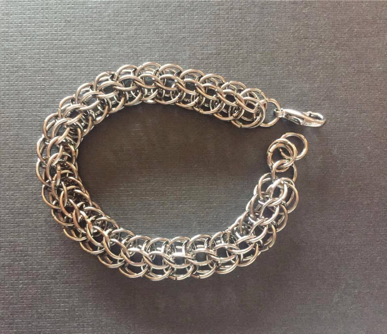 Chainmaille Bracelet, Full Persian Chainmail, Chain Maille, Stainless ...