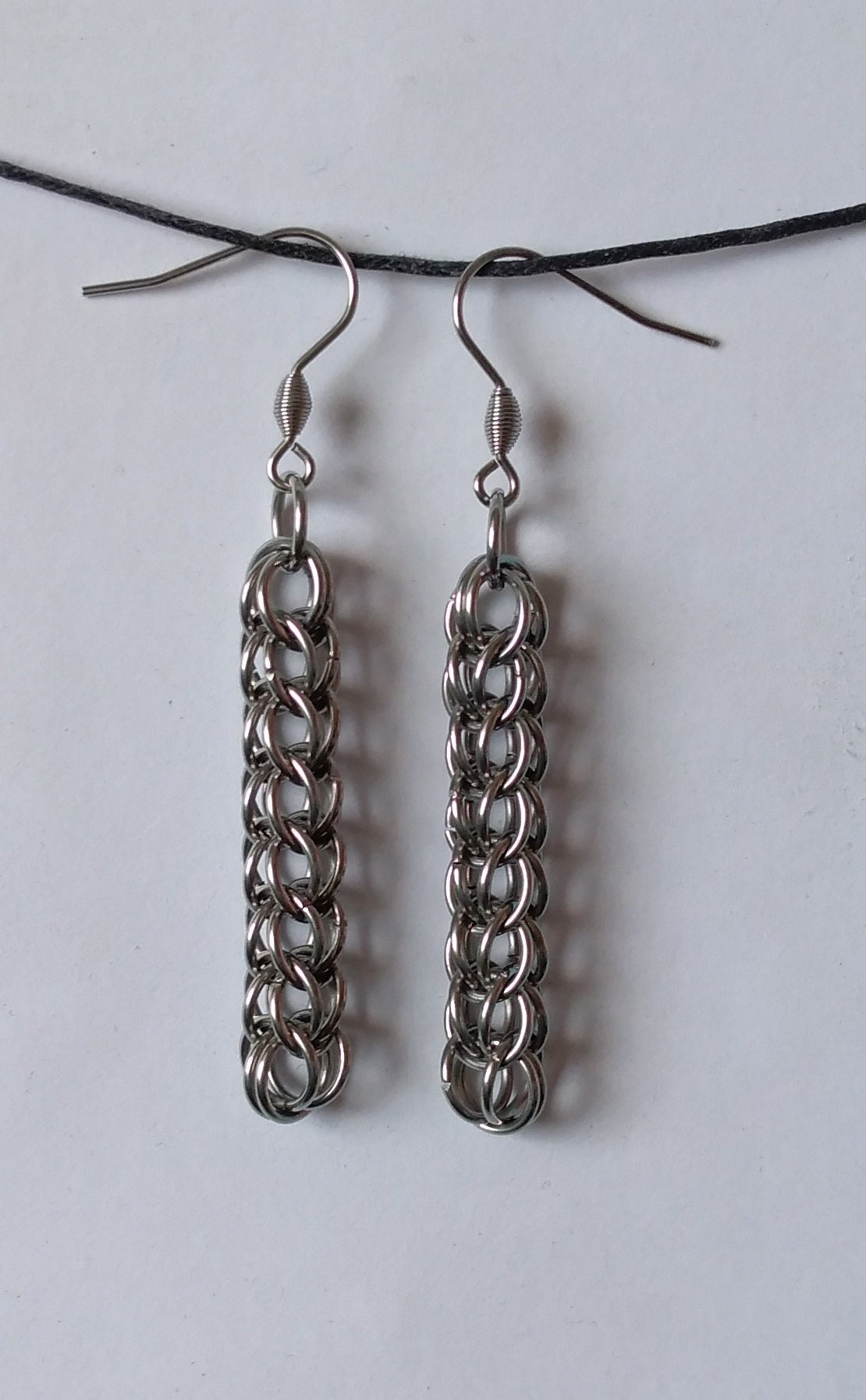 Chainmaille Earrings, Persian Chainmail Earrings, Full Persian Chain ...