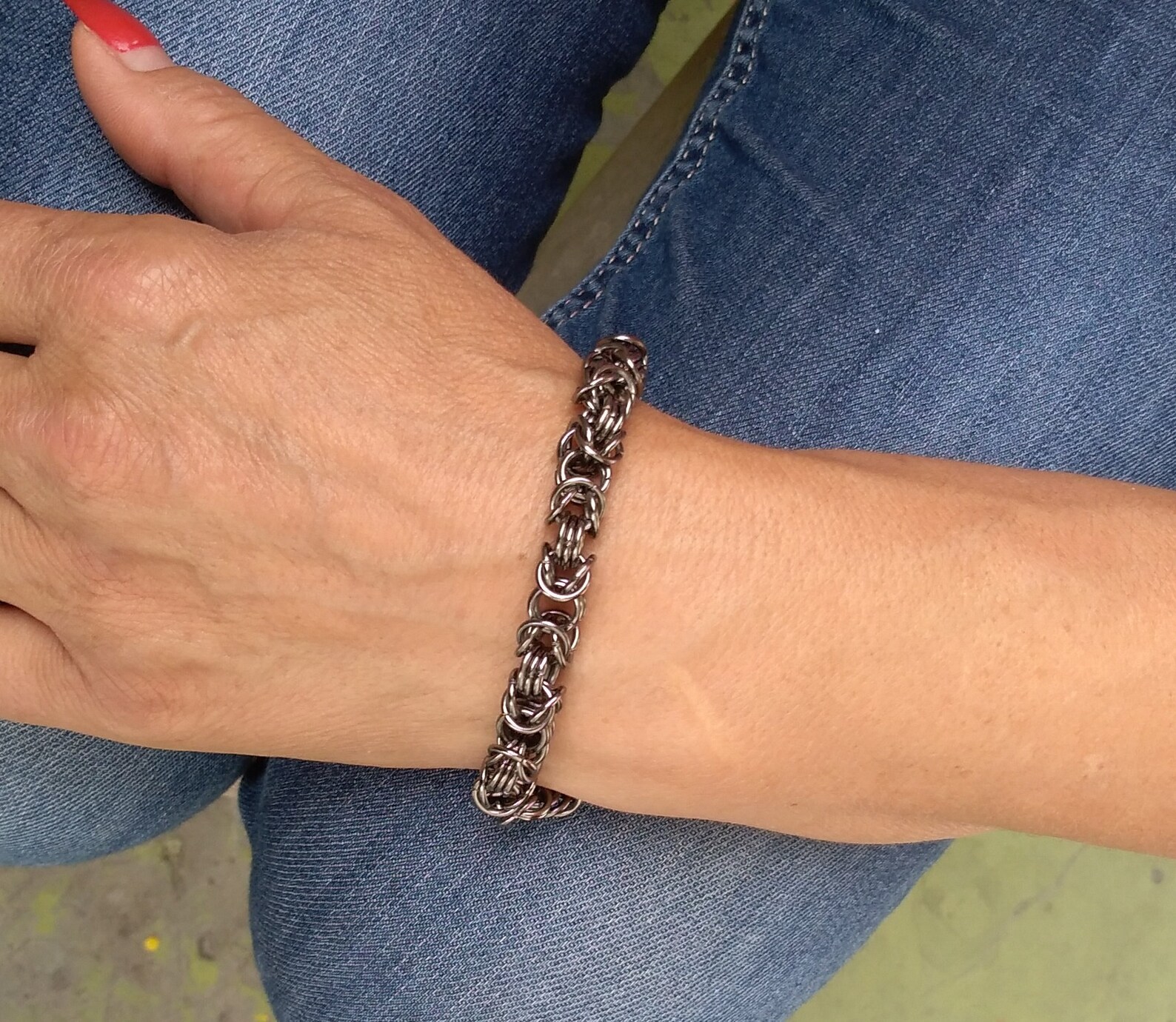 Byzantine Chainmaille Bracelets, Chainmail Bracelets, Copper Bracelet ...