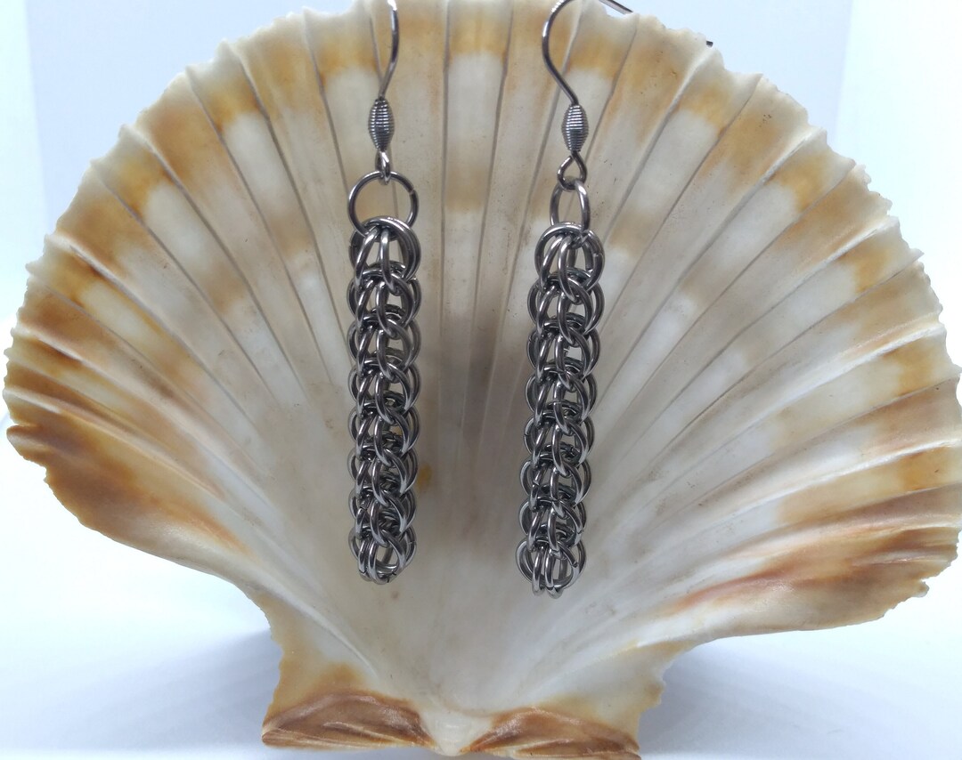 Chainmaille Earrings, Persian Chainmail Earrings, Full Persian Chain ...