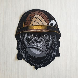 Large Military Monkey Patch, Military Ape Back Patch, Sew on Patch ...