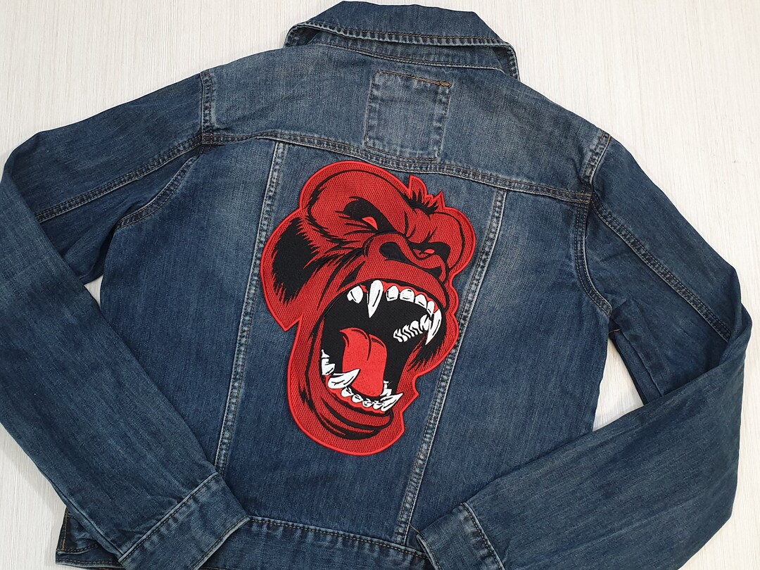 Large Monkey Patch, Military Ape Back Patch, Sew on Patch, Urban ...