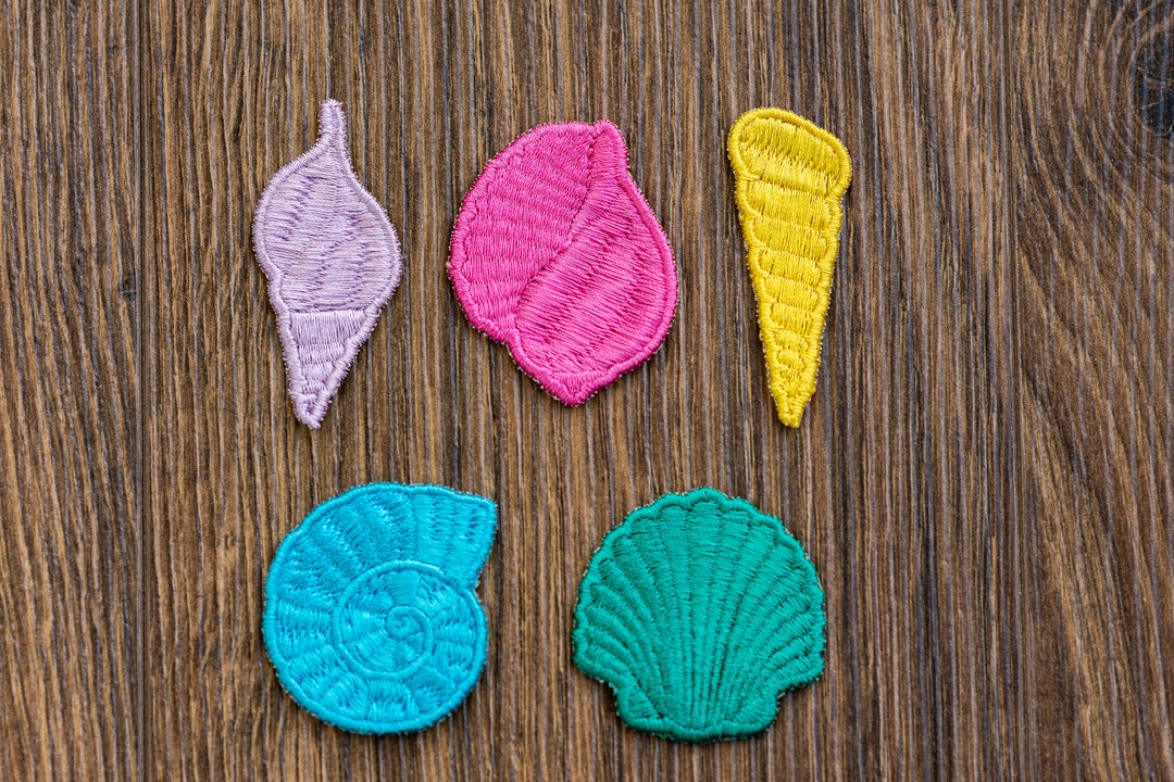 Sea Shell Patch Set, DIY Patch Set, Embroidered Shell Set, DIY ...