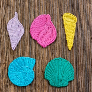Sea Shell Patch Set, DIY Patch Set, Embroidered Shell Set, DIY ...