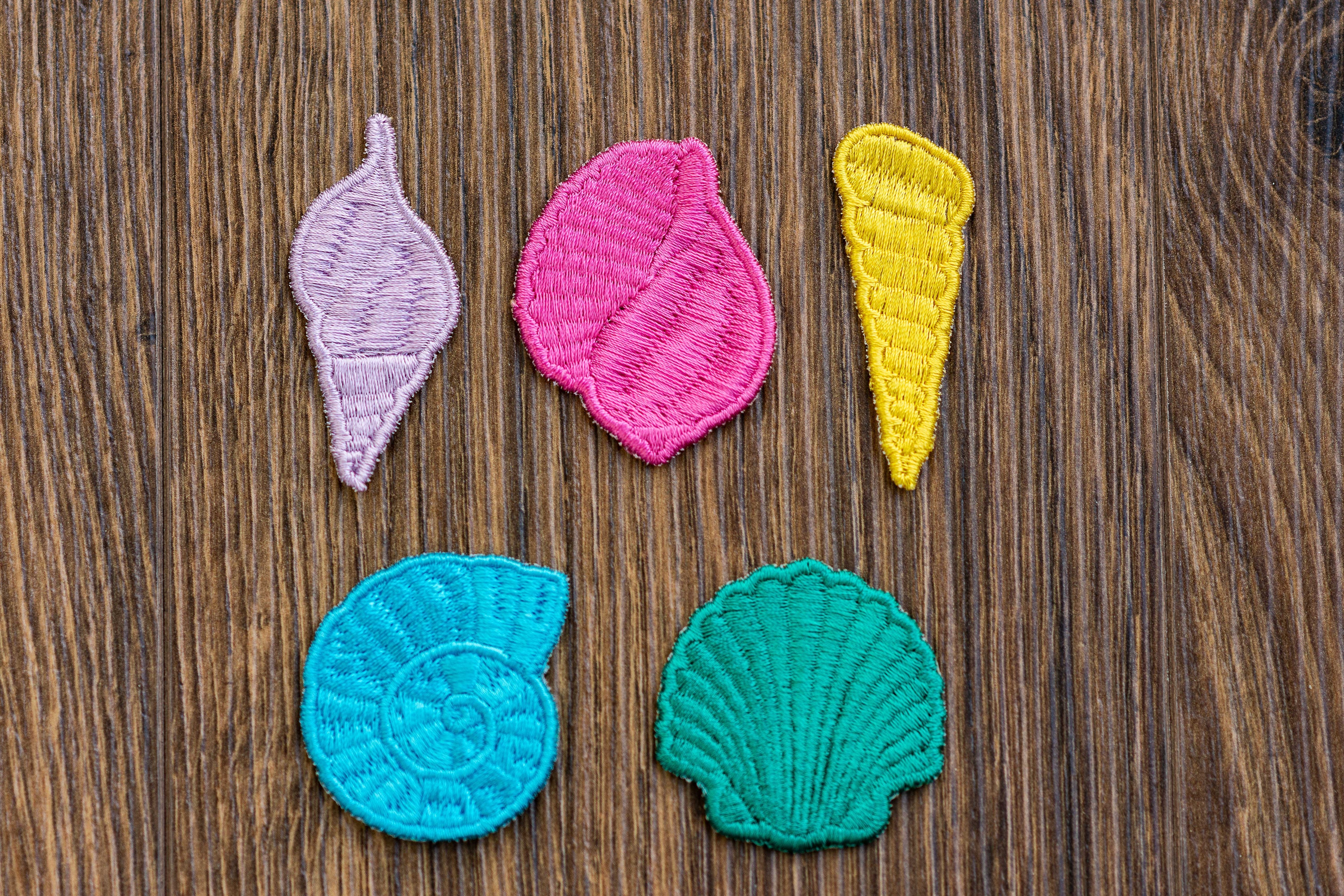 Sea Shell Patch Set DIY Patch Set Embroidered Shell Set DIY - Etsy