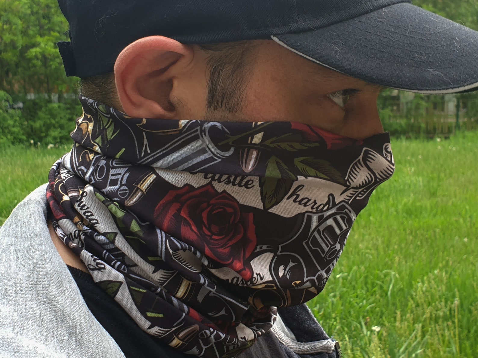 Guns and Roses Bandana Colorful Face Mask Hiking Bandana - Etsy