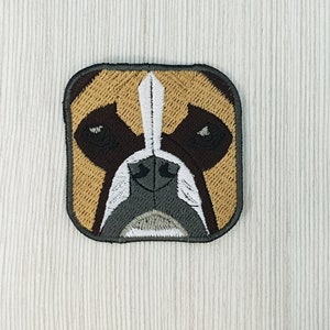 Embroidered Boxer Patch, Dog Lover Patch, Boxer Applique, Dog Patch ...