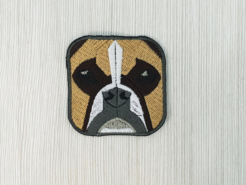 Embroidered Boxer Patch Dog Lover Patch Boxer Applique Dog - Etsy