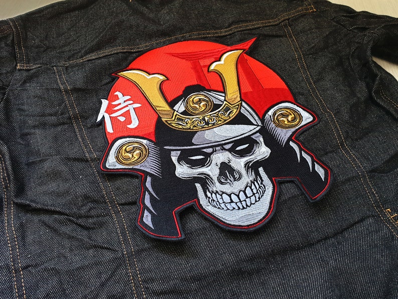 Large Samurai Skull Patch Ninja Back Patch Japanese Warrior - Etsy