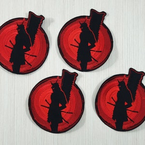 Small Samurai Moon Patch, Ninja Back Patch, Japanese Warrior Patch, Sew ...