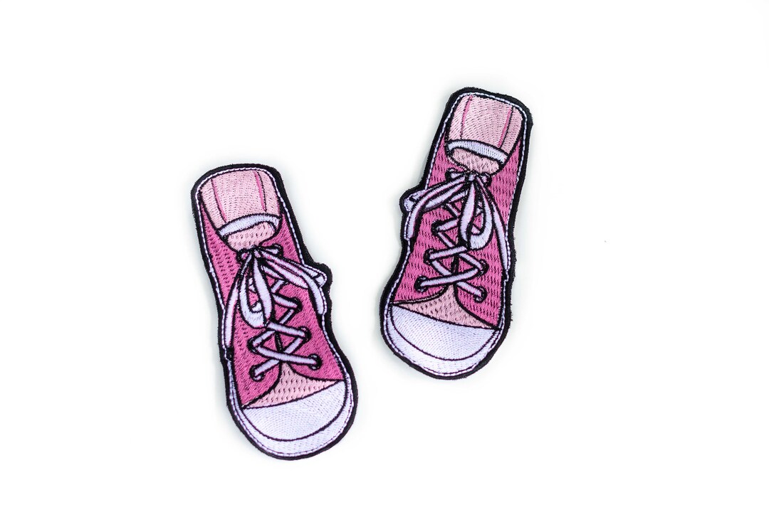 Set of 2 Sneakers Patch, Pink Patch, Red Patch, Green Patch, Set of ...