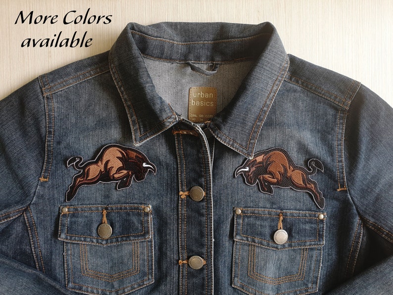 Set of 2 Bull Patch 2pcs Rodeo Patch Sew on Patch Iron on | Etsy