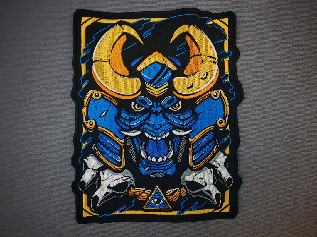 Large Oni Demon Patch, Samurai Applique, Ninja Back Patch, Japanese ...