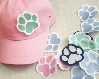 Paw Patches Iron on Patches Paw Print Patch Applique Embroidered Patch ...
