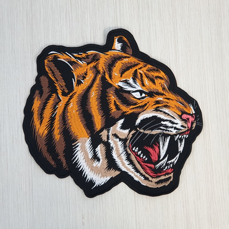 Large Embroidered Tiger Patch - Etsy