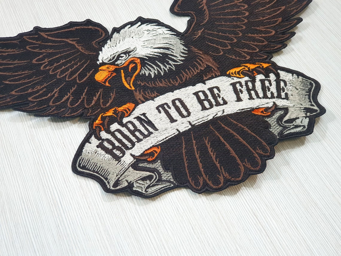 Large Eagle Patch Pilot Back Patch Biker Eagle Patch Sew on - Etsy