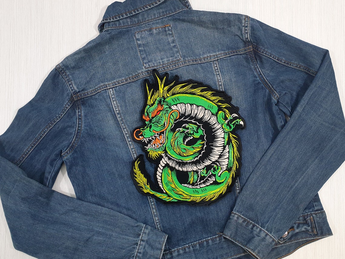 Chinese Dragon Patch for Jacket Japanese Oni Applique Ninja | Etsy