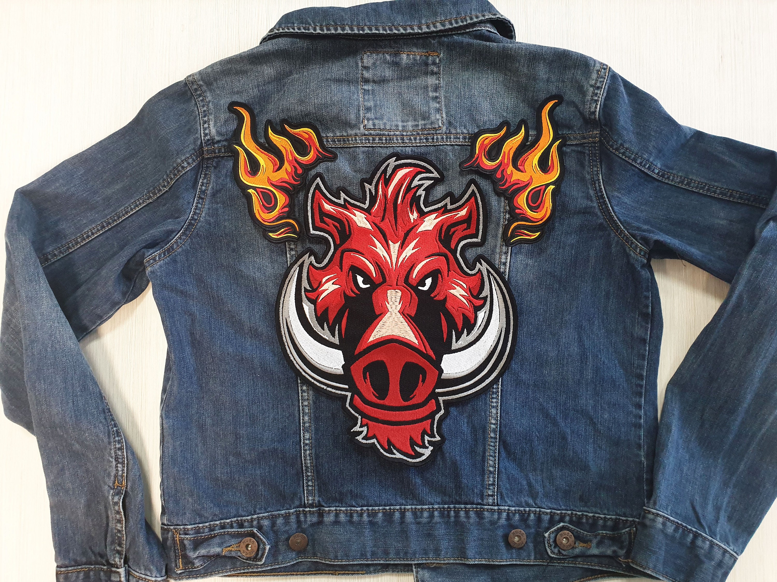 Large Hog Patch Boar Back Patch for Jackets Sew on Patch | Etsy