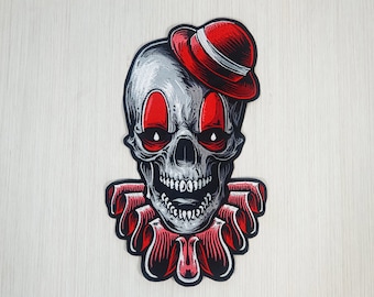 Large Skull Patch Skull Back Patch Skeleton Biker Patch Sew | Etsy