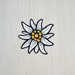 Edelweiss Flower Patch Mountain Flower Applique Embroidered - Etsy