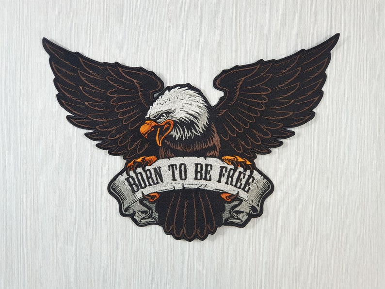 Large Eagle Patch Pilot Back Patch Biker Eagle Patch Sew on - Etsy
