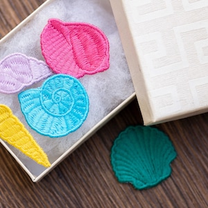 Sea Shell Patch Set, DIY Patch Set, Embroidered Shell Set, DIY ...