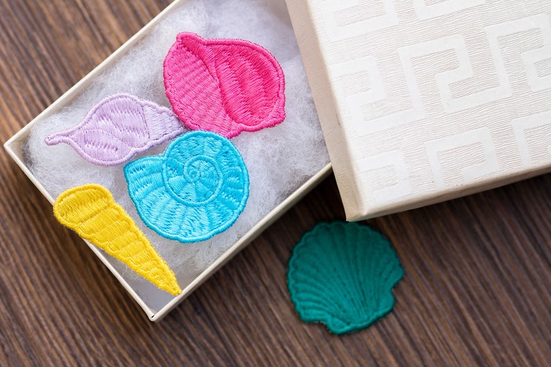 Embroidered Sea Shell Patch Set, DIY Summer Appliques - Etsy