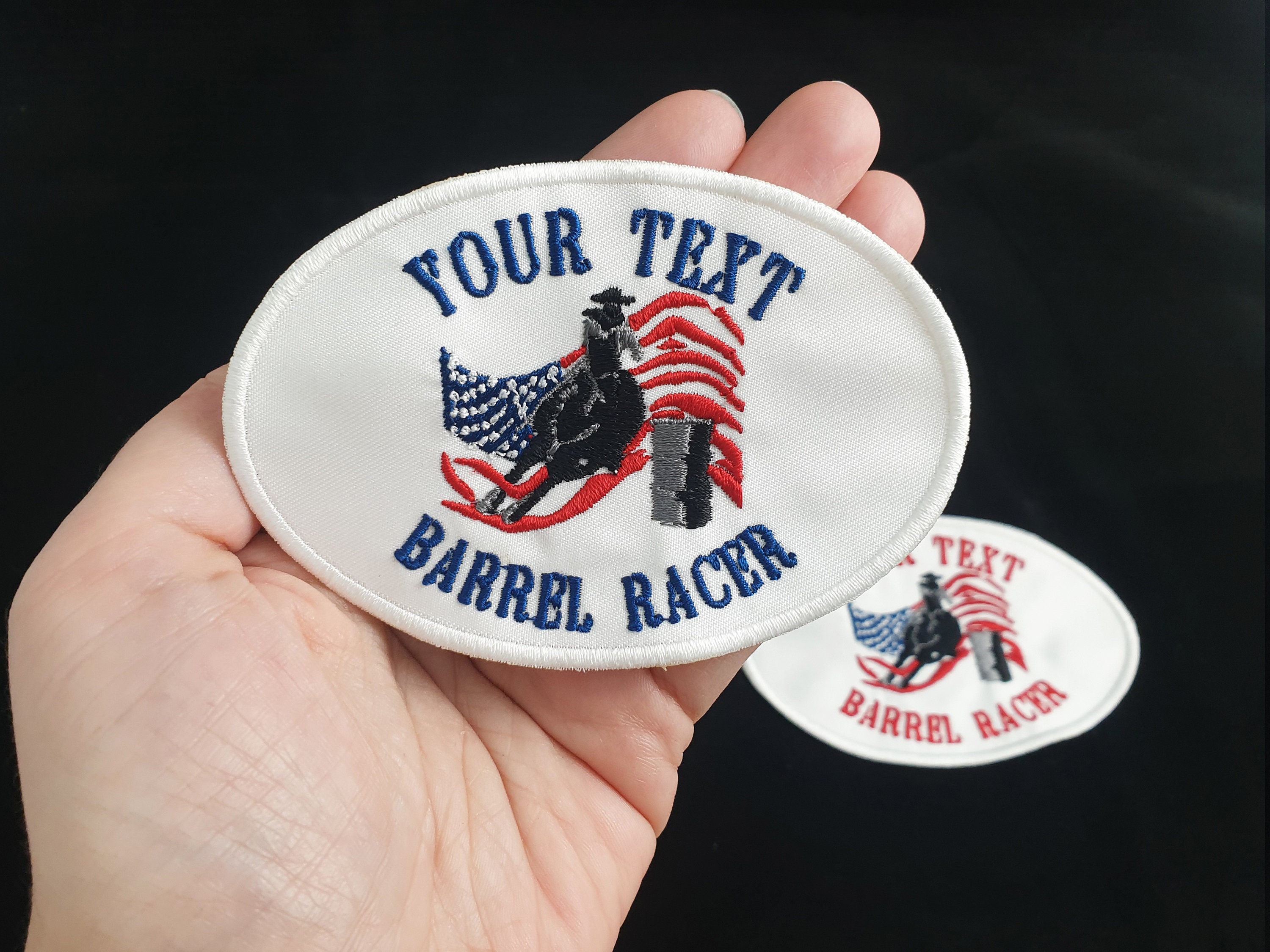 Custom Barrel Racer Embroidered Patch Horse Rider Embroidery | Etsy