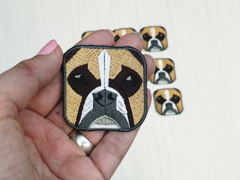 Embroidered Boxer Patch Dog Lover Patch Boxer Applique Dog - Etsy