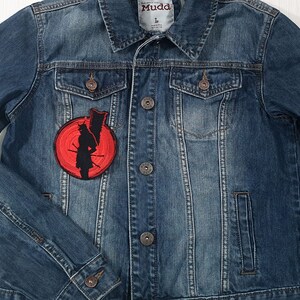 Small Samurai Moon Patch, Ninja Back Patch, Japanese Warrior Patch, Sew ...