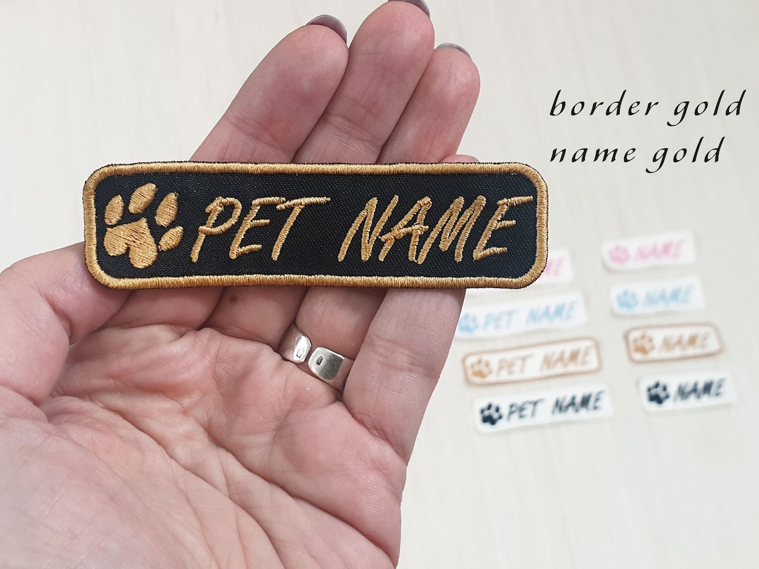 Custom Dog Name Patch, Pet Name Patch, Cat Patch, Custom Embroidery ...