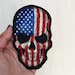 USA Flag Skull Patch, Amercan National Flag Biker Patch, Sew on Patch ...