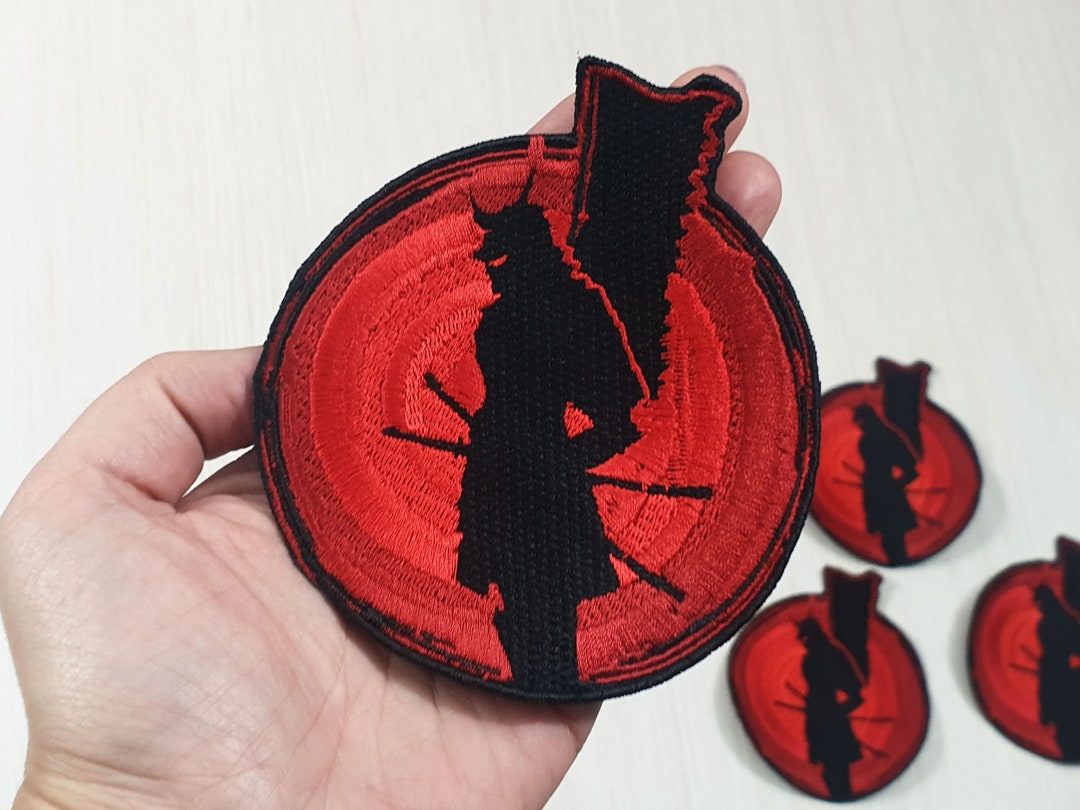 Small Samurai Moon Patch, Ninja Back Patch, Japanese Warrior Patch, Sew ...