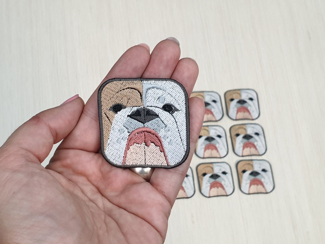 Embroidered English Bulldog Patch Dog Lover Patch English | Etsy