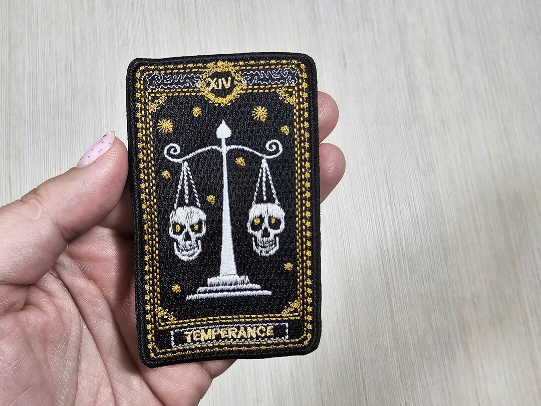 Temperance Tarot Patch , Wiccan Embroidery, Major Arcana Tarot Cards ...