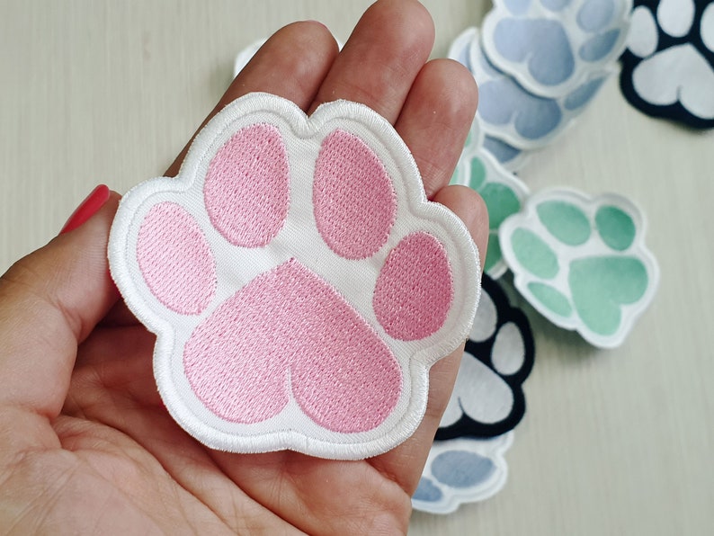 Dog Paw Patch Heart Paws Patch Dog Lover Patch Embroidered - Etsy