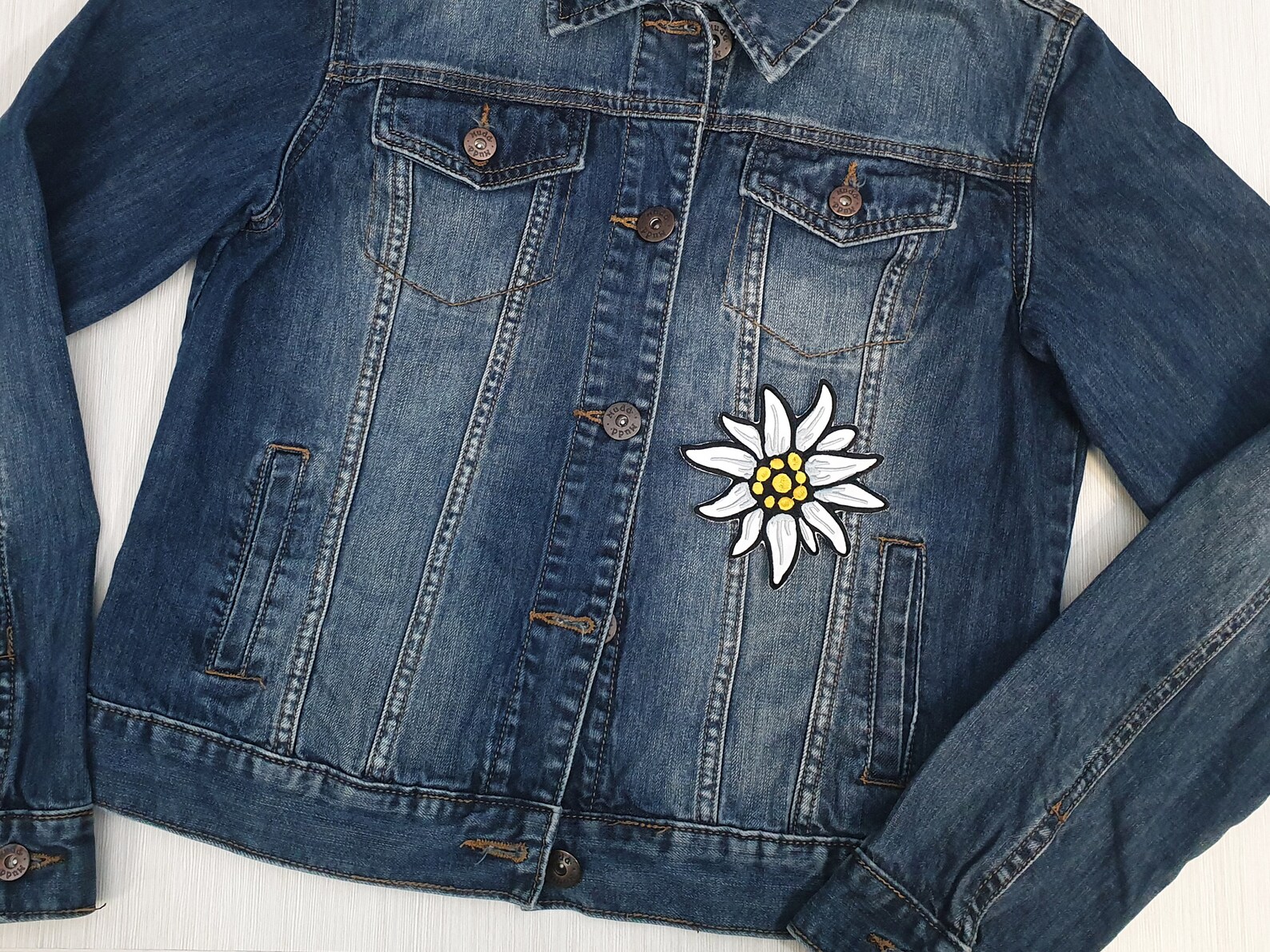 Edelweiss Flower Patch Mountain Flower Applique Embroidered | Etsy