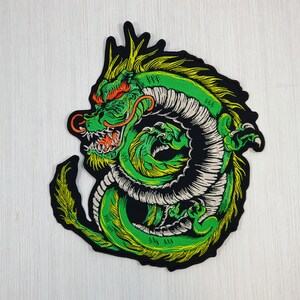 Chinese Dragon Patch for Jacket, Japanese Oni Applique, Ninja Back ...