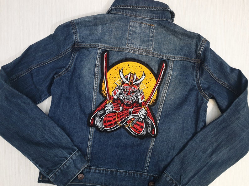 Large Samurai Katana Skull Patch Ninja Sword Back Embroidery | Etsy