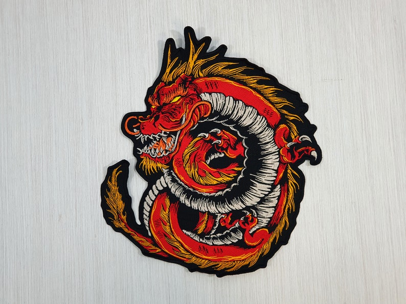 Chinese Dragon Patch for Jacket Japanese Oni Applique Ninja - Etsy