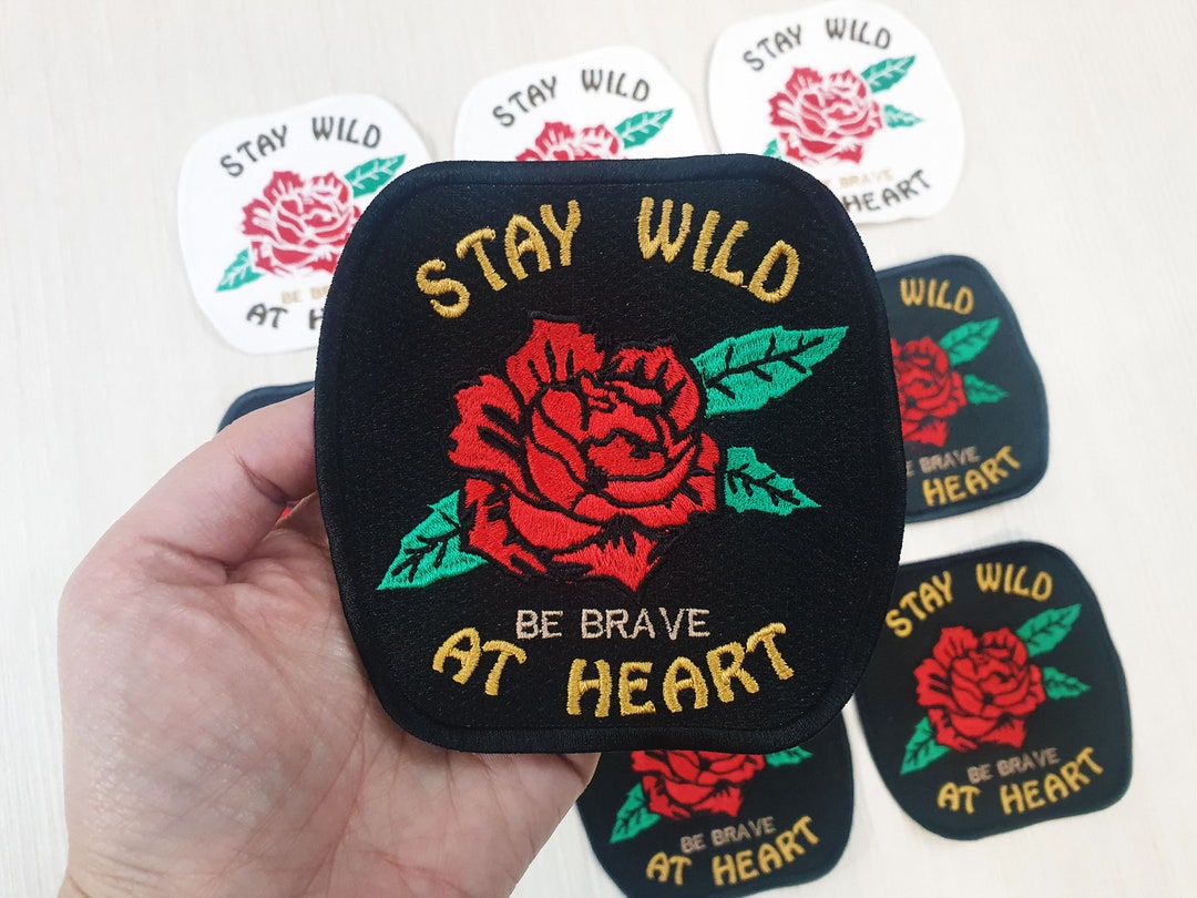 Small Rose Patch for Jacket, Iron on Back Patch, Embroidered Patch ...