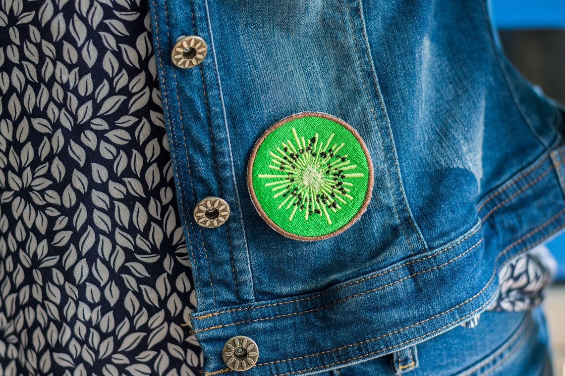 Embroidered Kiwi Kiwi Patch Embroidered Fruit Fruit Patch | Etsy