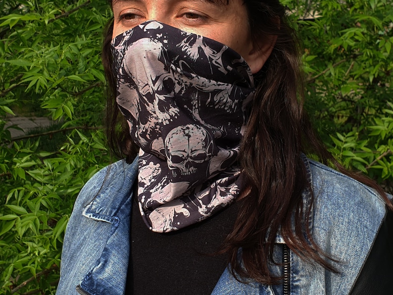 Skull Bandana Colorful Face Mask Hiking Bandana Tube Scarf - Etsy