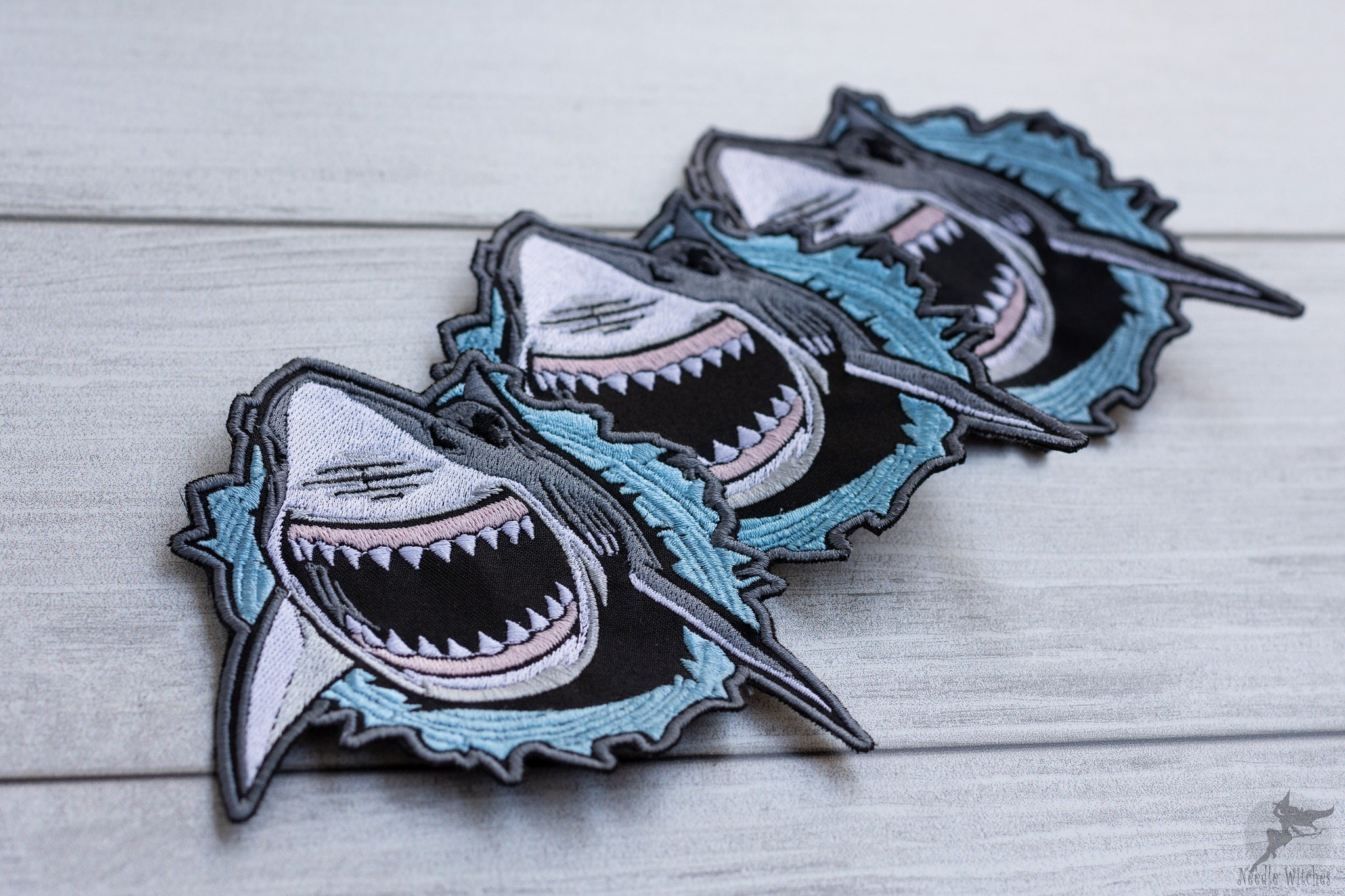Shark Patch Urban Embroidery Patch Fish Embroidery Urban - Etsy