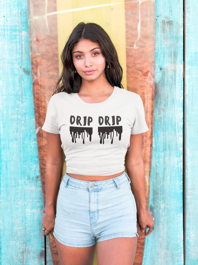 Cardi B Cute Crop Top, Drip Drip Song Inspired Crop Top T-shirt - Etsy