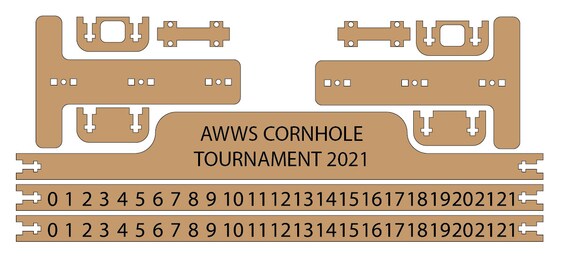 Corn Hole Scoring Board Laser Cutter SVG File Glowforge File - Etsy