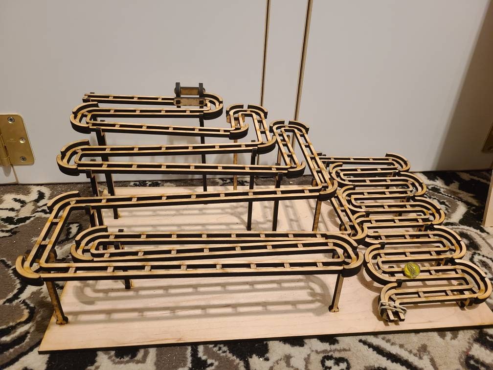 5/8 Marble Track Wood Laser Cutter SVG File Glowforge File - Etsy